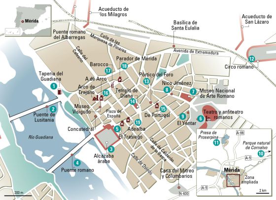 24 horas en Mérida, el mapa | El Viajero | EL PAÍS