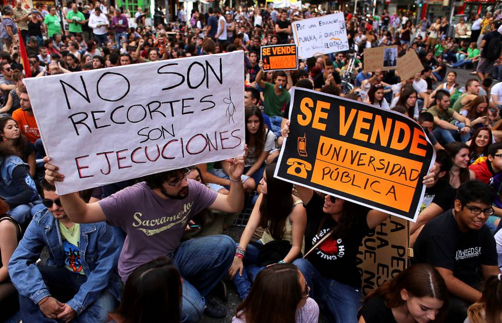 Las protestas sociales decaen tras la llegada de Podemos a las ...