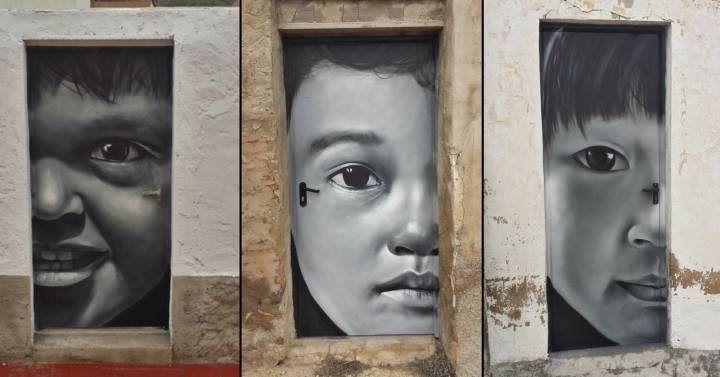 Las puertas más feas de un pueblo de Zaragoza se convierten en obras de ...